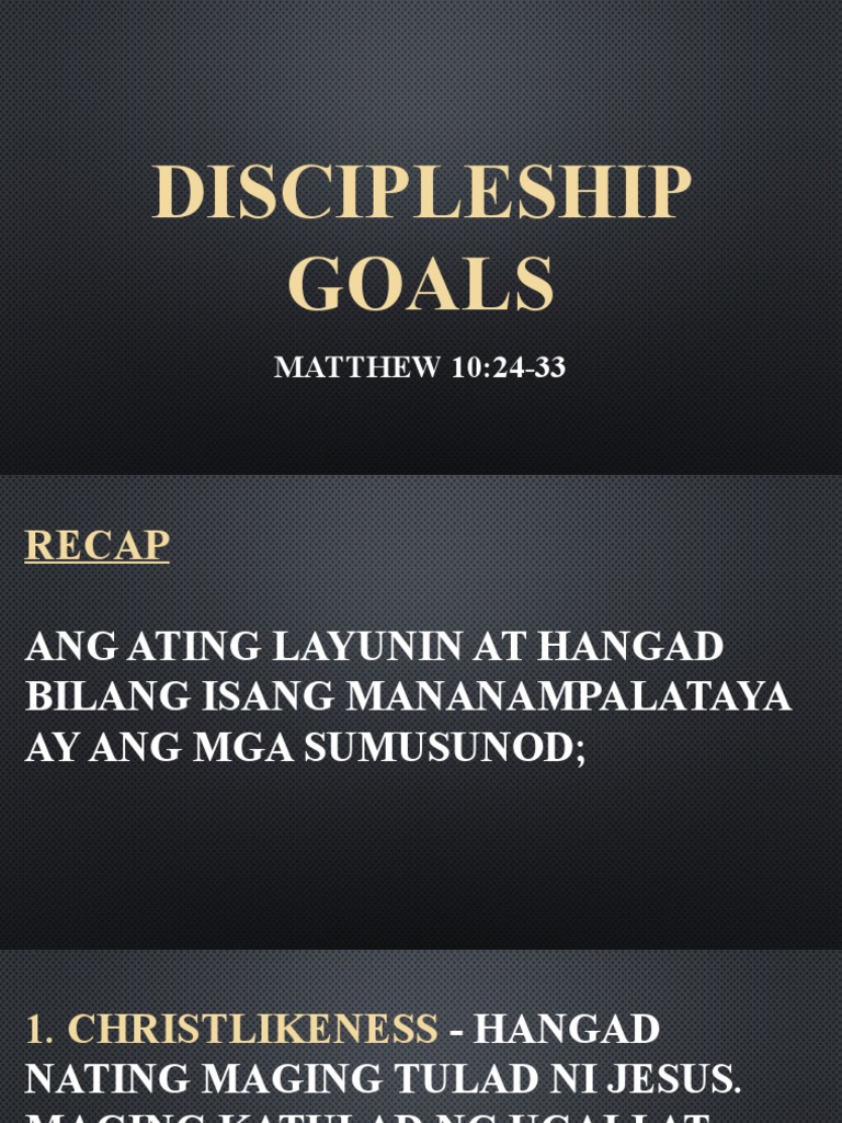 Discipleship Goals 2 | PDF
