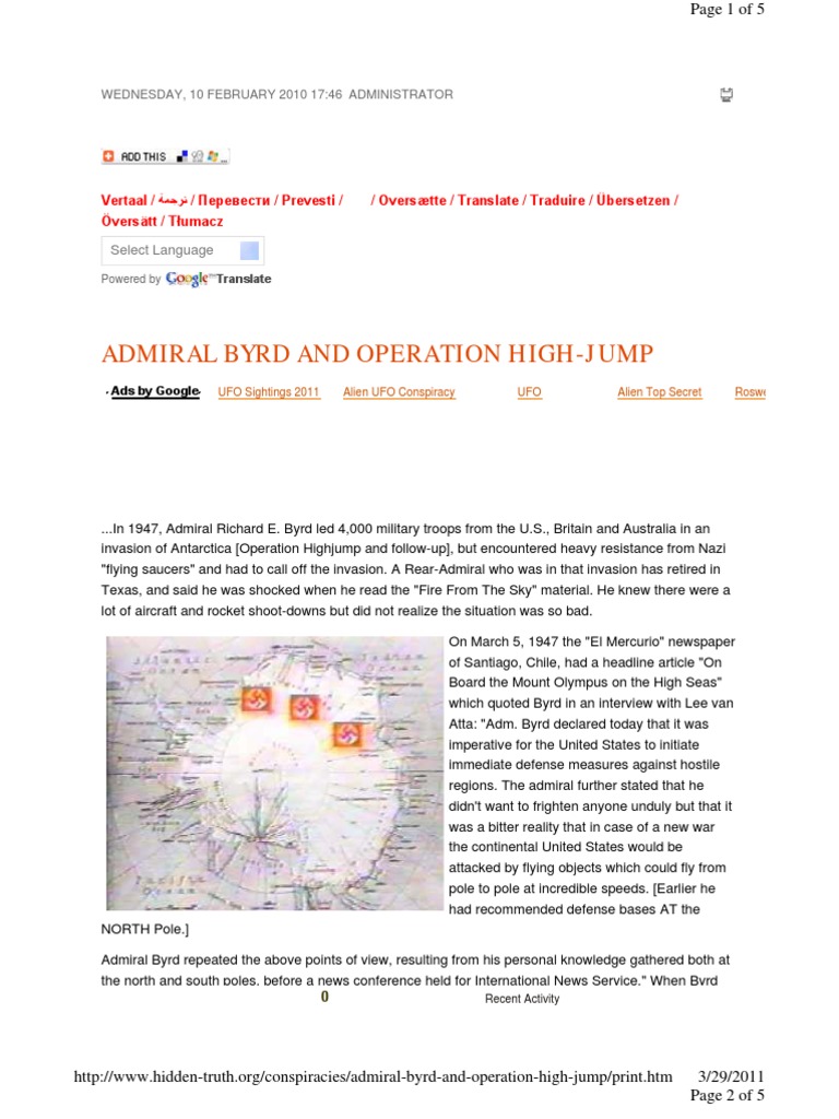 Admiral Byrd And Operation High-Jump