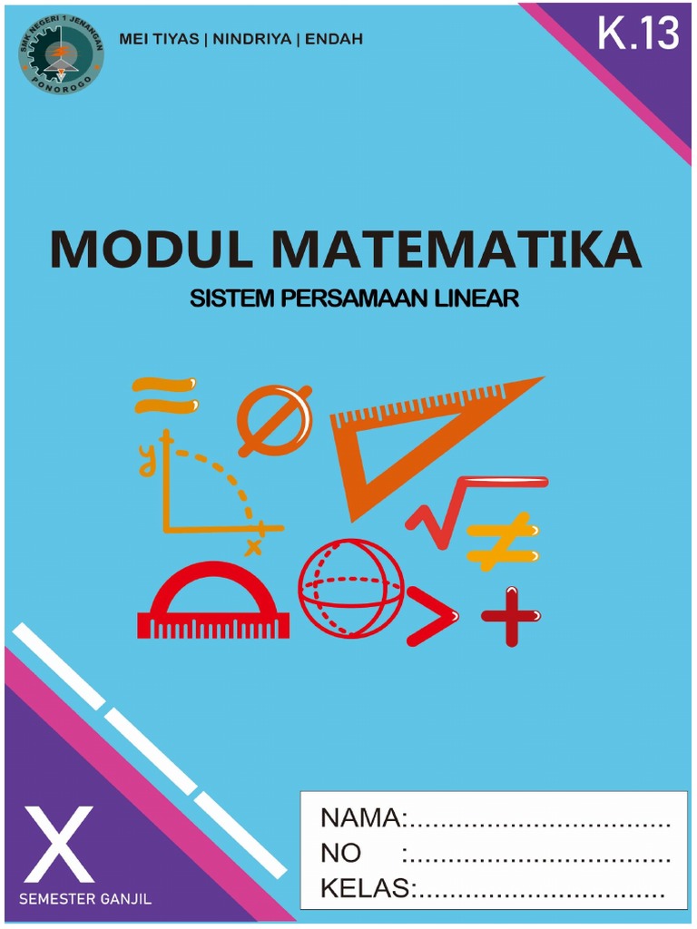 Modul Bab 3 Sistem Persamaan Linear Pdf Metode And Bahan Ajar 9727