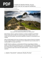 Preguntas Sobre Machu Picchu | PDF