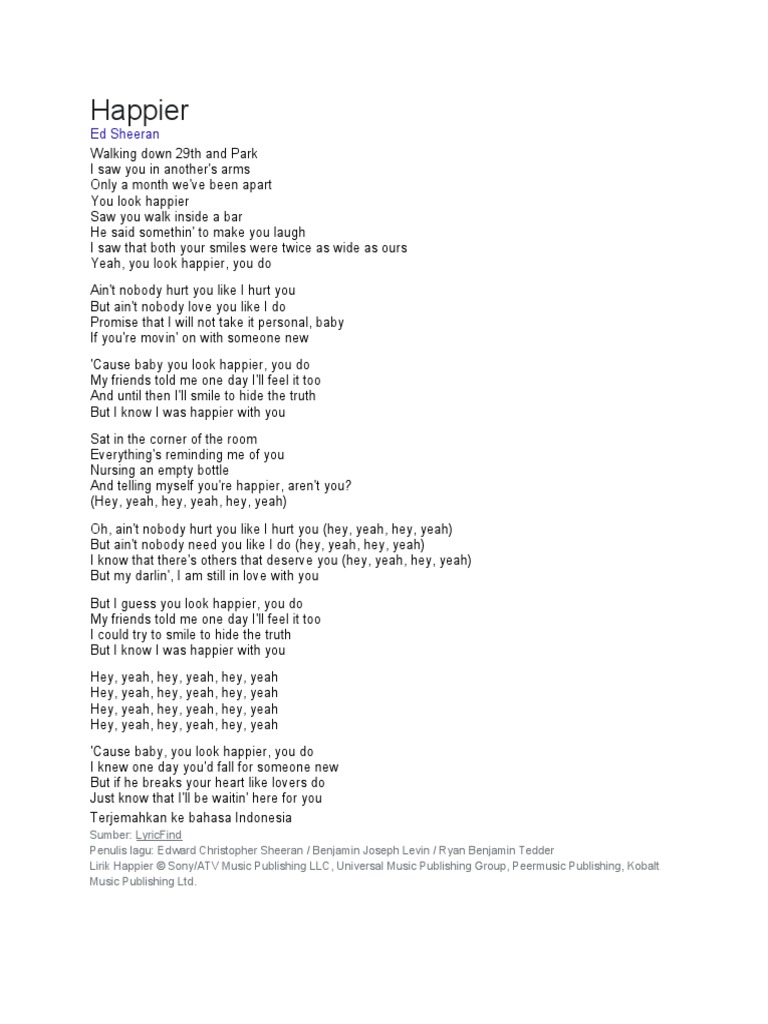 Happier Ed Sheeran | PDF