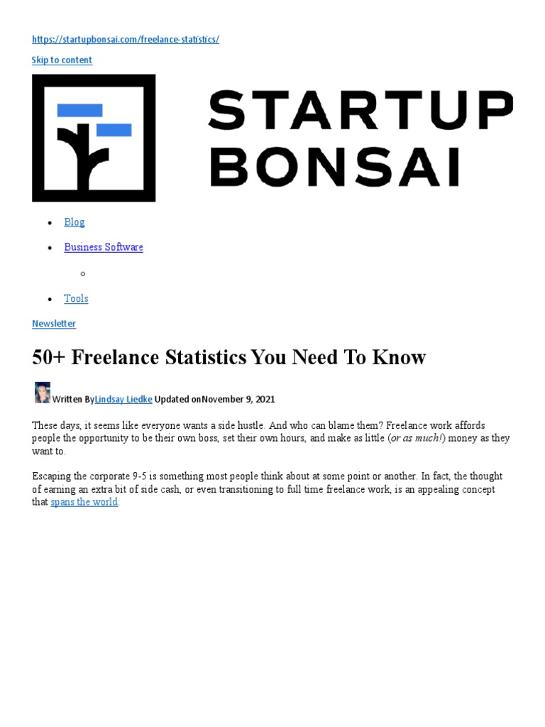 50+ Freelance Statistics You Need To Know | PDF | Freelancer | Employment