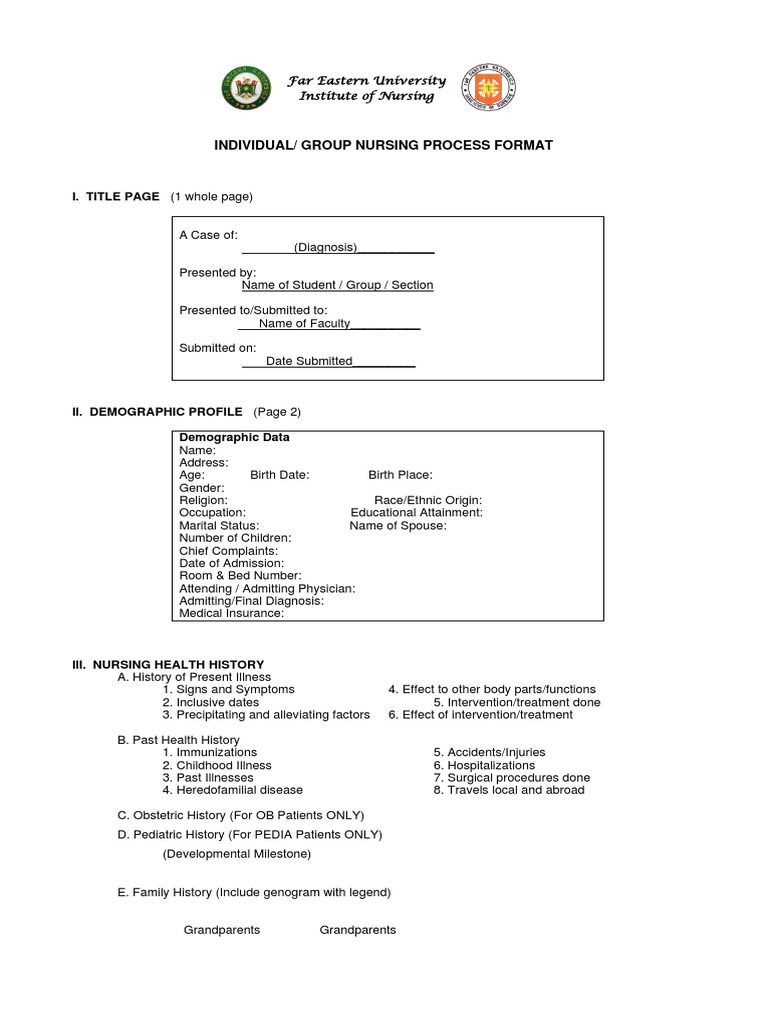 Nursing Process EBN Format OB PEDIA | PDF | Perception | Nursing