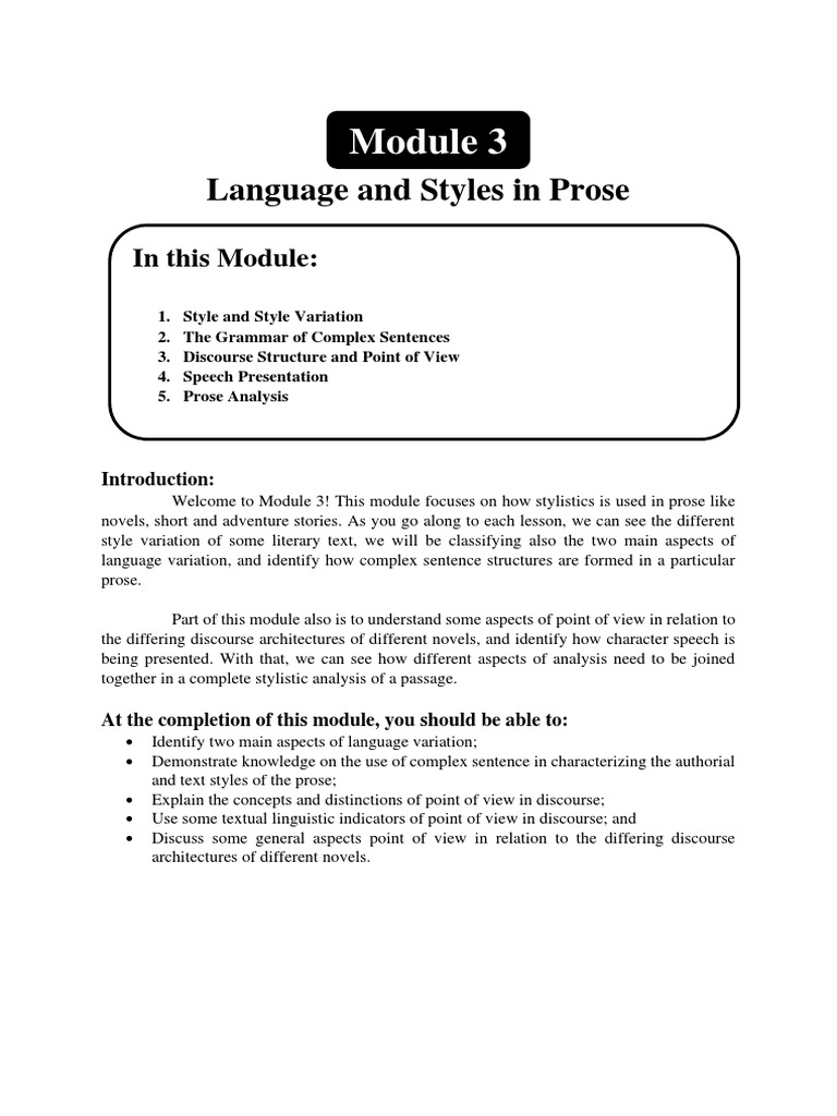 Mod 3 Lesson 1 Pdf English Language Dialect