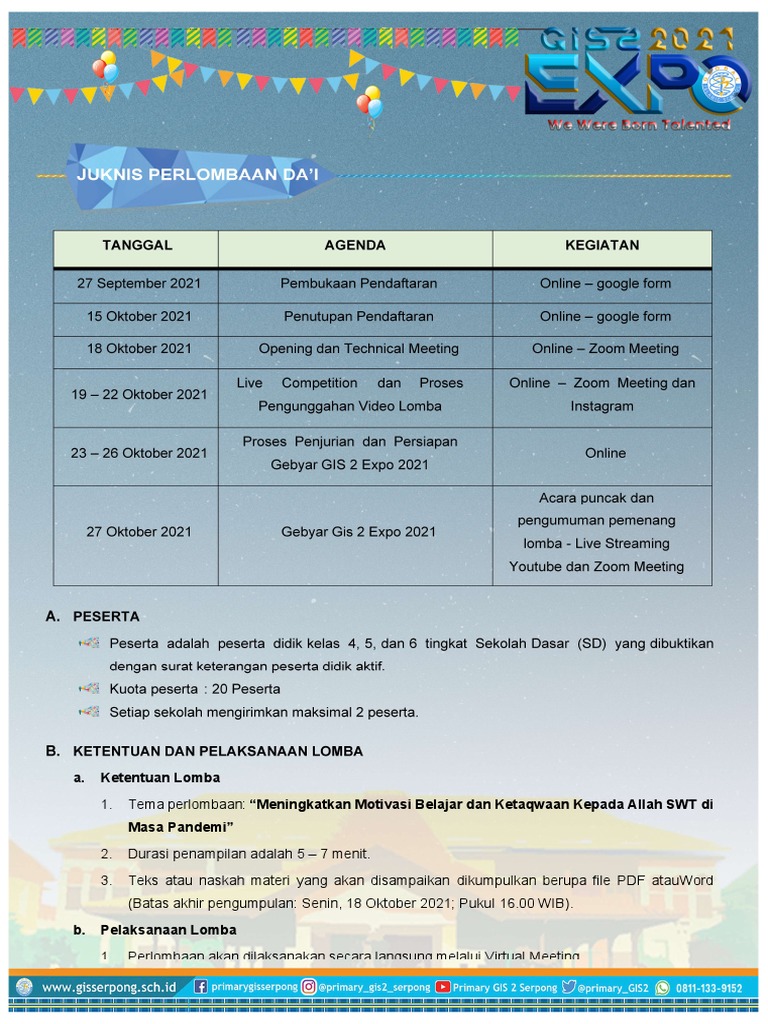 Juknis Perlombaan Dai - Upper Level | PDF