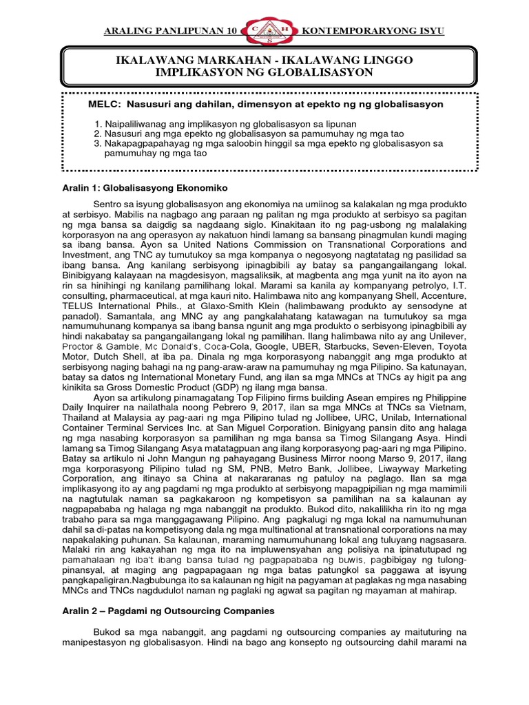 Kami Export - Jim David Cid - AP-10-Las - Quarter-2 - Week-2 | PDF