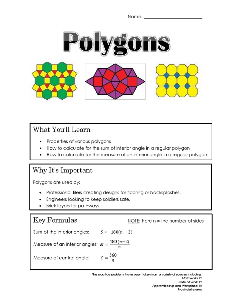 0 Polygons Booklet | PDF | Triangle | Polygon