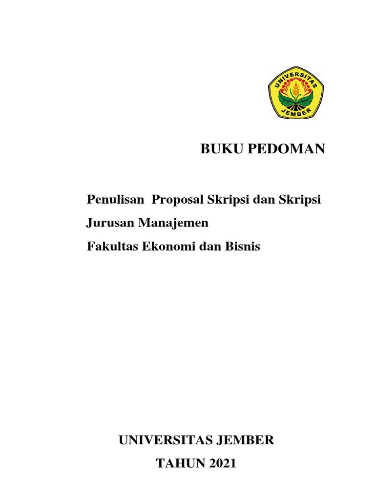 Buku Pedoman Skripsi S1 Manajemen 2021 | PDF | Bisnis | Seni