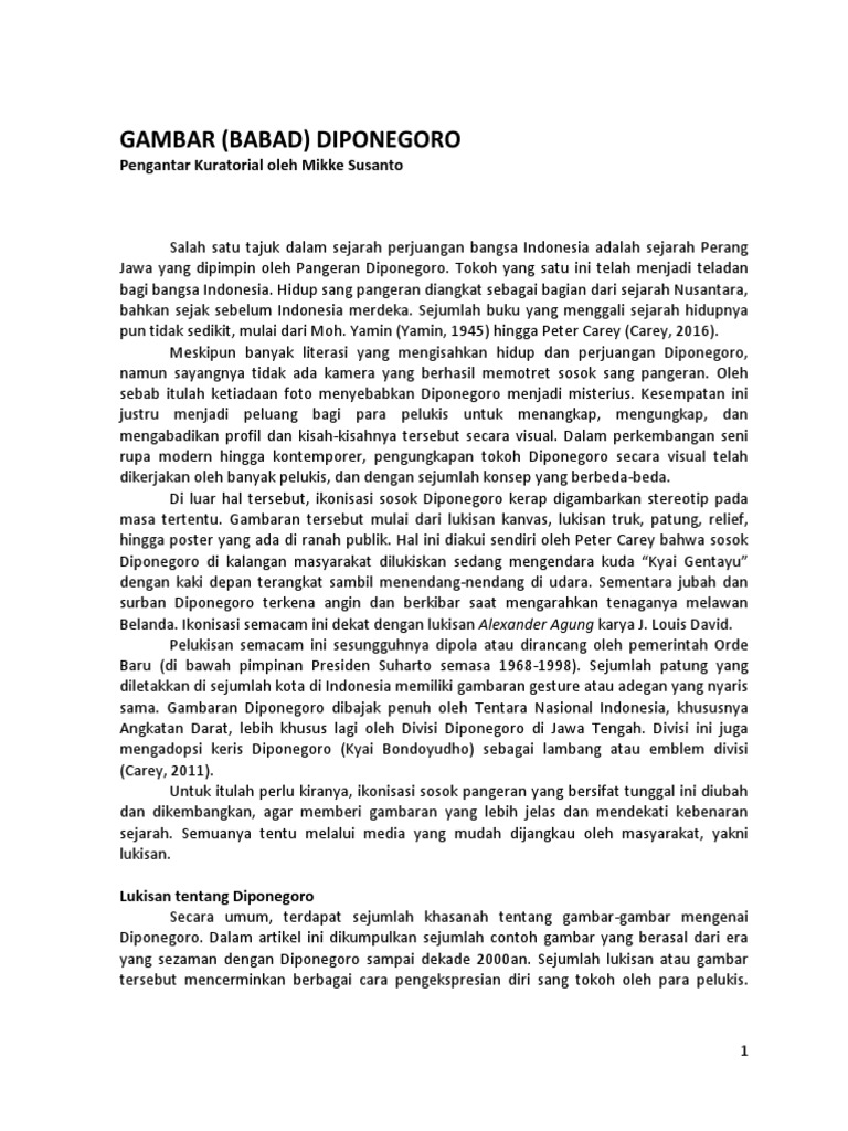 BABAD Diponegoro | PDF