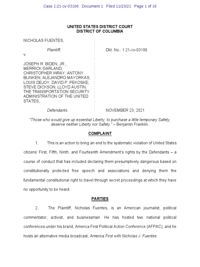 Plaintiff,: United States District Court District of Columbia | PDF ...