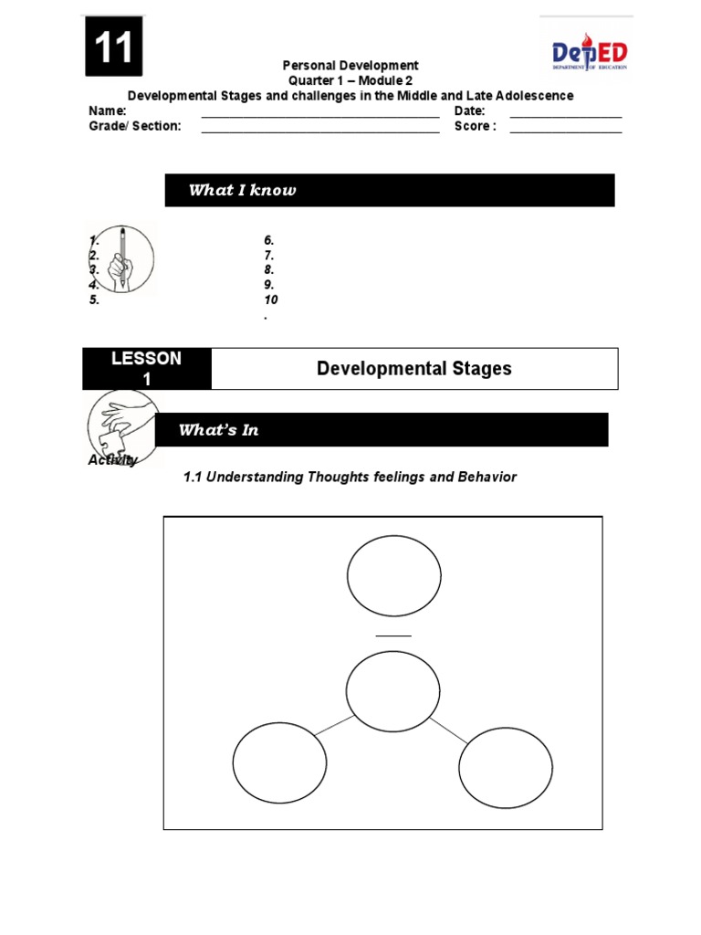 Worksheet 2 - Module 2 Perdev | PDF | Psychology | Behavioural Sciences
