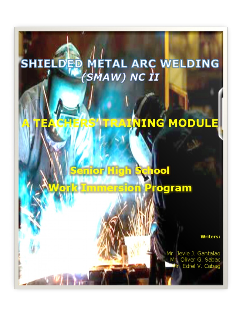 A Teachers' Training Module: Work Immersion Program | PDF | Welding ...