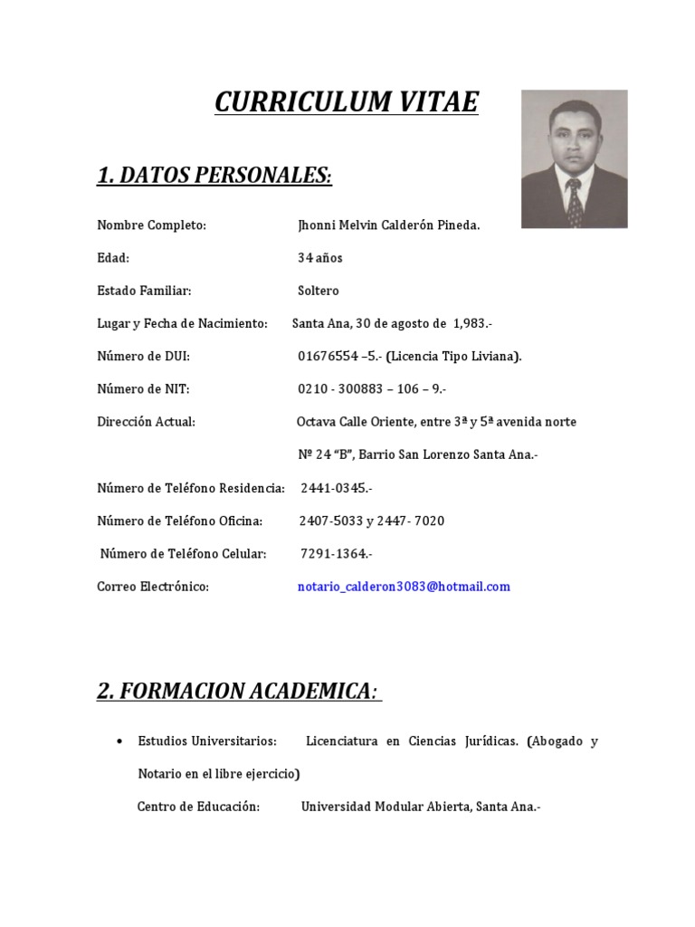 Curriculum Vitae Jhonni FGR | PDF | Justicia | Crimen y violencia