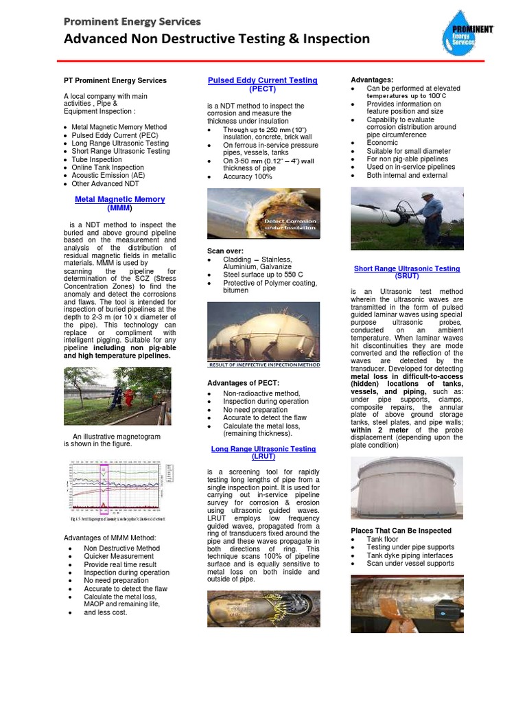 Brochure Adv NDT - Prominent | PDF | Nondestructive Testing | Pipe ...