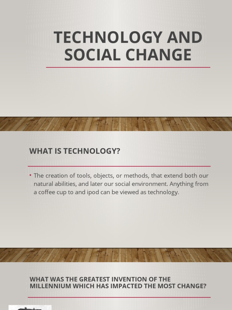 Technology's Role in Social Change | PDF | Printing Press | Printing