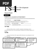 The School Environment: Field Study 1 | PDF | Classroom | Learning