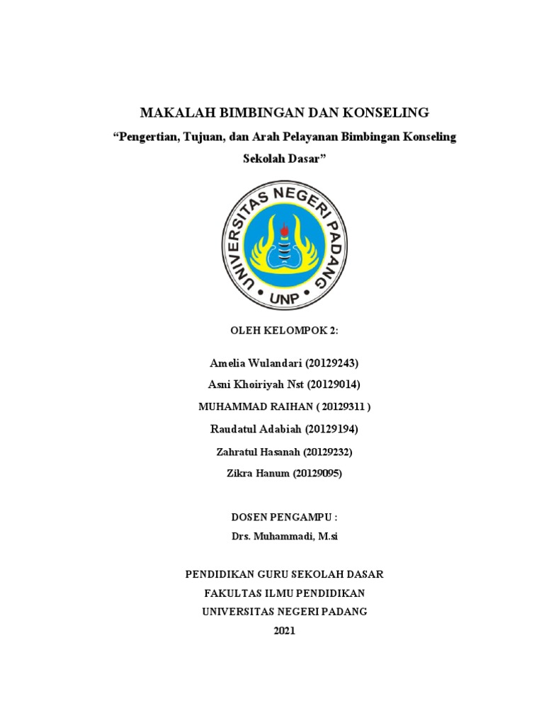 Makalah Kelompok 2 - Bimbingan Dan Konseling | PDF