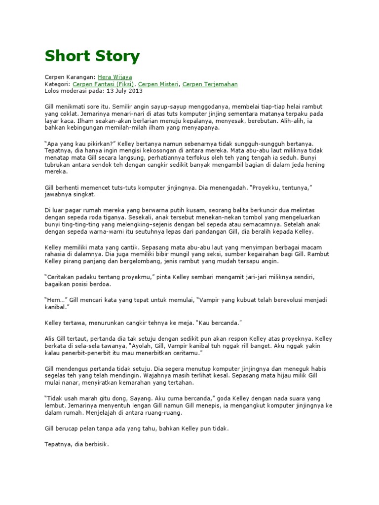 Cerpen Pendek | PDF