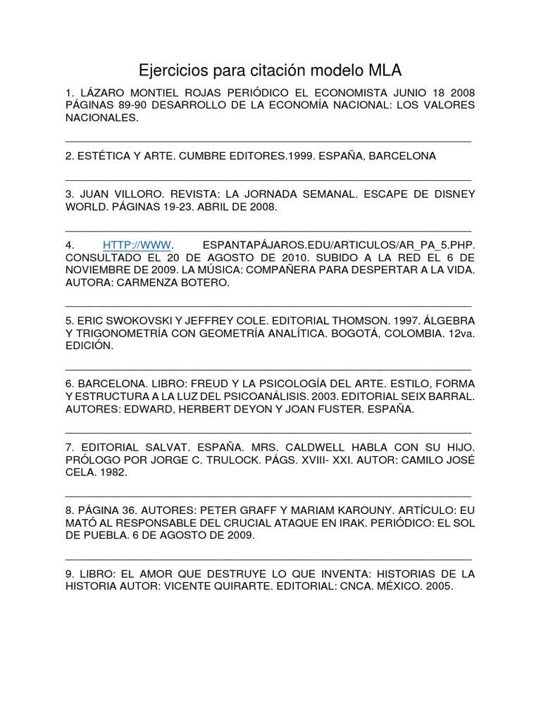 Formato MLA | PDF | Viajes y turismo | Tecnología