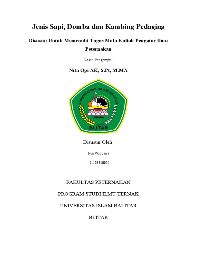 Jenis Jenis Sapi Pedaging Domba Pedaging Dan Kambing Pedaging | PDF