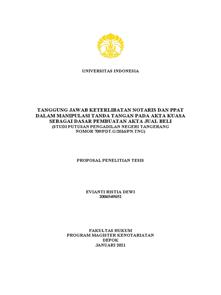 Contoh Proposal Tesis | PDF