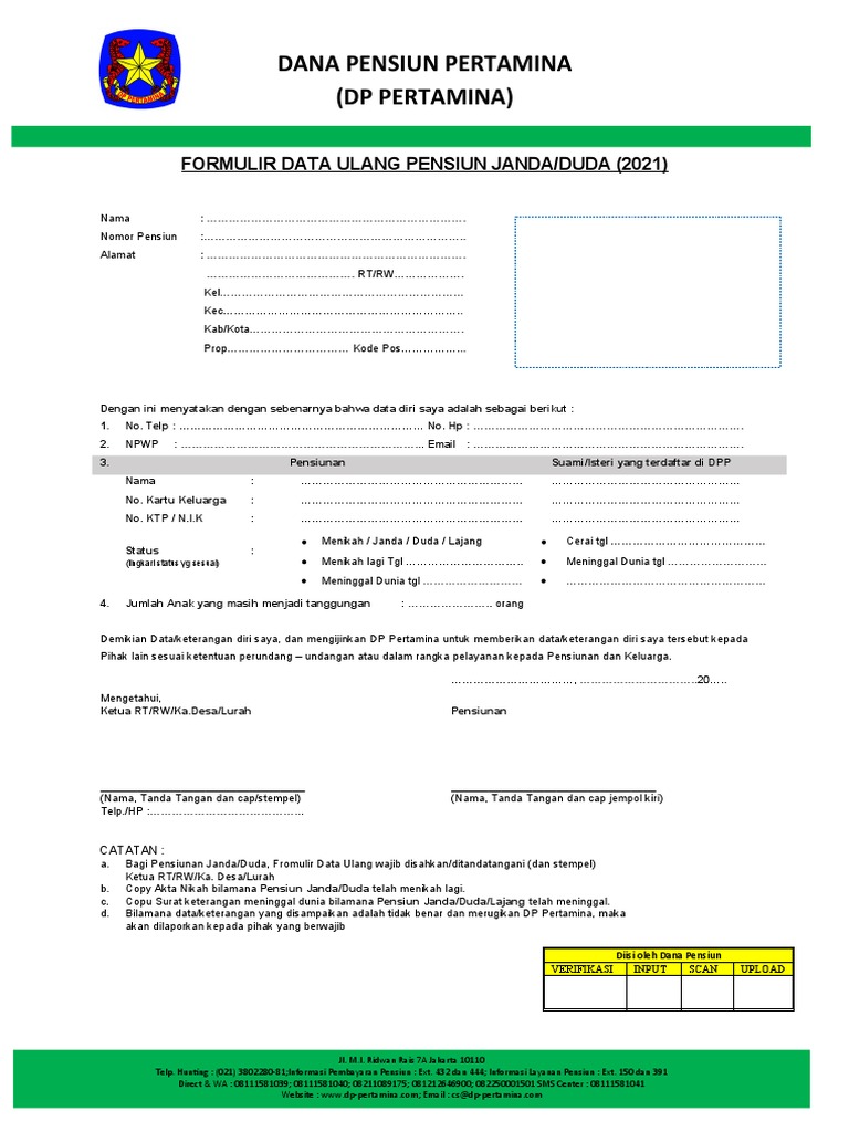 Formulir DP Pertamina-Kosong | PDF