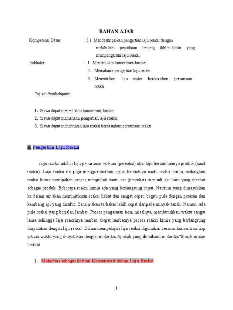 Bahan Ajar Ujian PPL | PDF