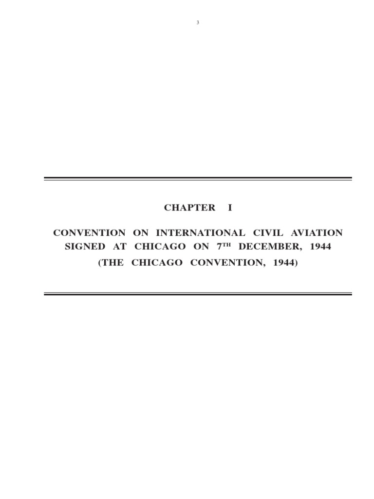 Chicago Convention on Civil Aviation 1944 | PDF | Customs | Airport