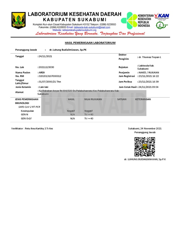 Hasil PCR Ardi | PDF