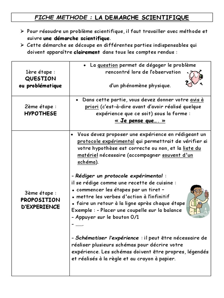 Guide de la Démarche Scientifique | PDF | Expérience | Expérience