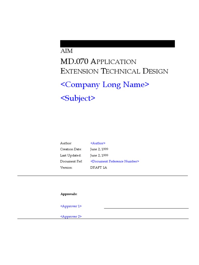 MD070 Application Extensions Technical Design | PDF | Databases ...