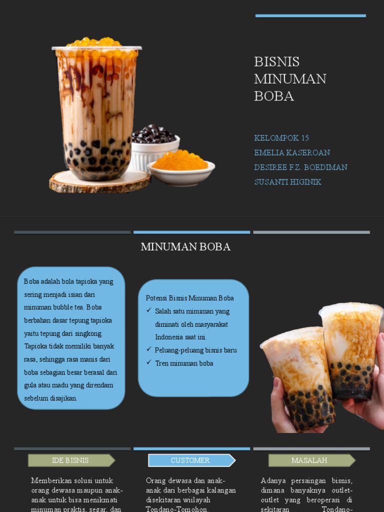 Tugas Kelompok Bisnis Minuman Boba | PDF | Bisnis | Kesehatan Holistik