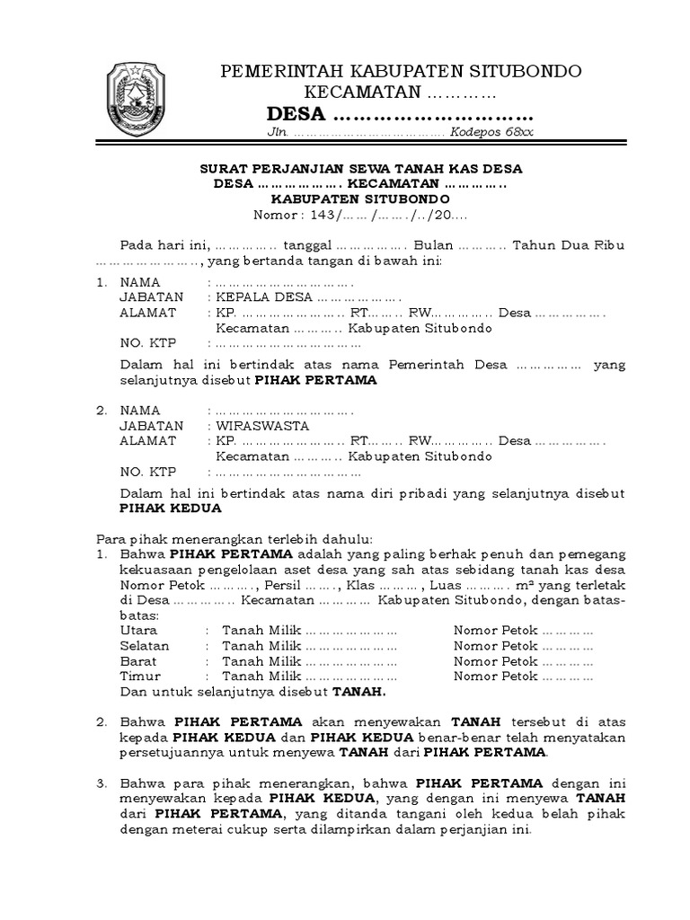 Perjanjian Sewa TKD | PDF