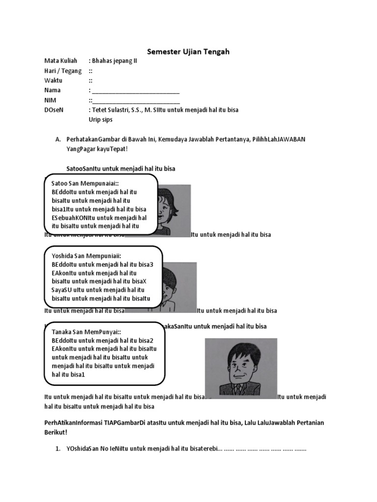 Latihan Soal BJ 2 2021 - Diterjemahkan | PDF
