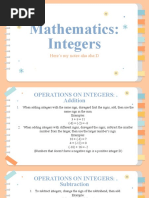 Integer Rules Chart | PDF | Multiplication | Arithmetic