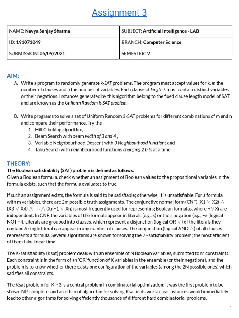 Assignment 3 | PDF | Theoretical Computer Science | Systems Analysis