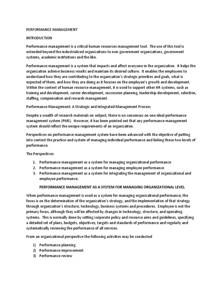 HRM IV b2 Performance Management 1 | PDF | Performance Management ...