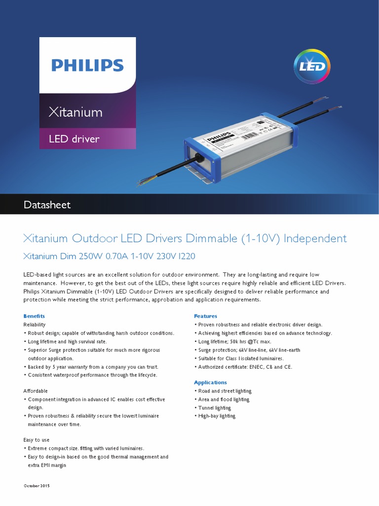 Xitanium: Xitanium Outdoor LED Drivers Dimmable (1-10V) Independent ...