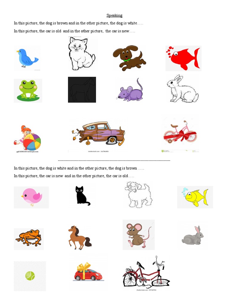 Spot The Differences - Animals + Objects | PDF