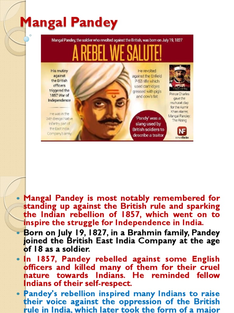 Mangal Pandey and Revolt of 1857 | PDF | Indian Rebellion Of 1857 ...