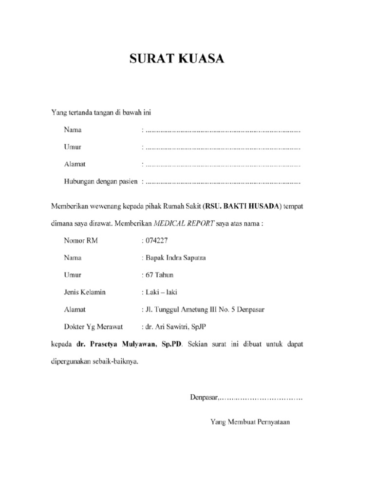 Contoh Surat Kuasa | PDF