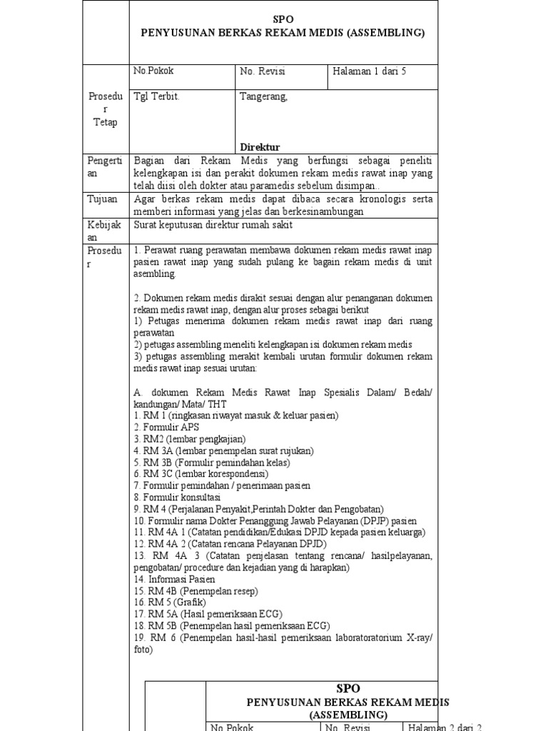 SPO Assembling Contoh | PDF