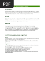 Uphsd Philosophy Vision Mission and Core Values | PDF