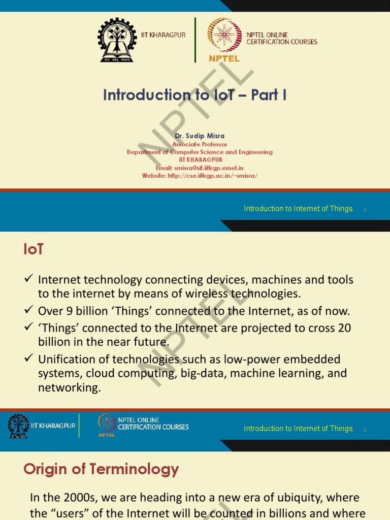 IoT NPTEL | PDF | Actuator | Internet Of Things