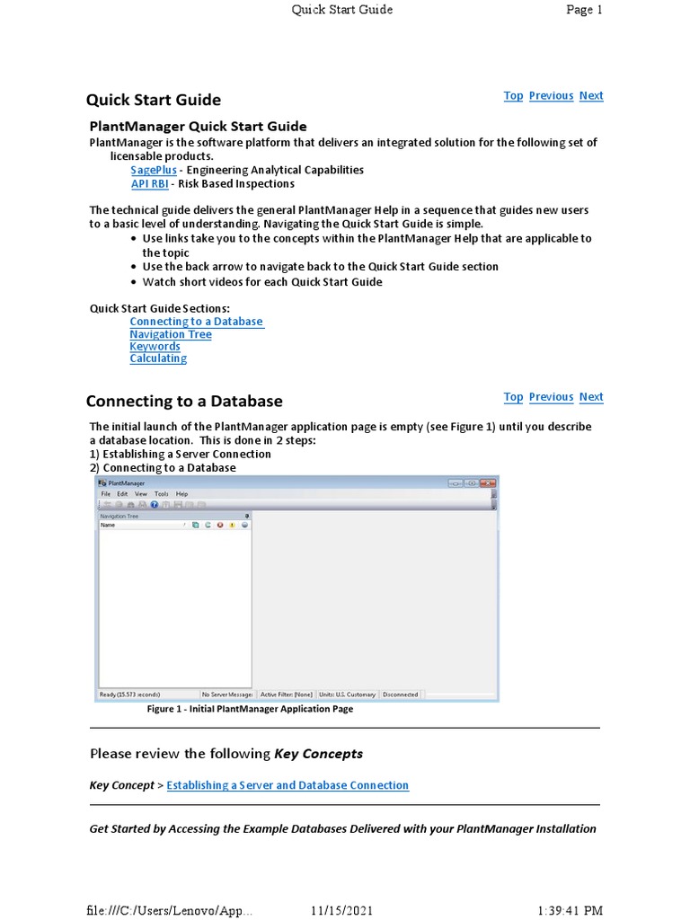 Quick Start Guide: Software Navigation - An Introduction to the PlantManager Interface and ...