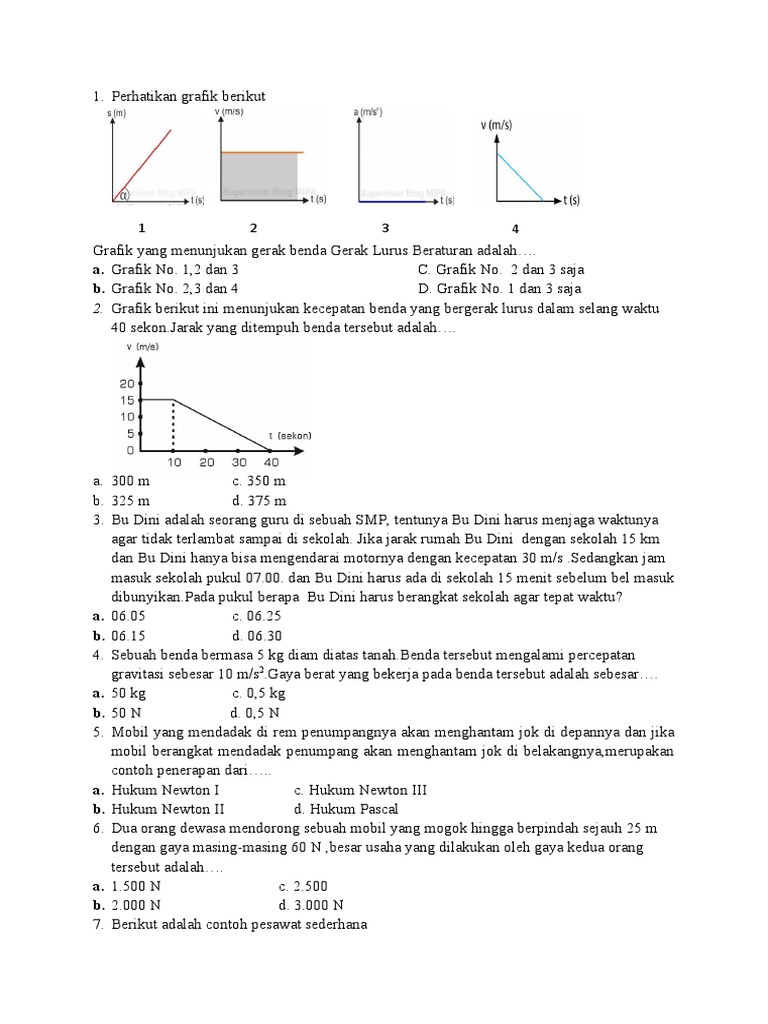 Soal Uas Fisika Kelas 8 | PDF