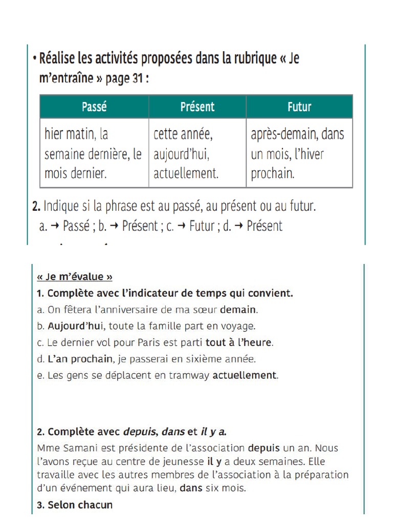 Gramme Les Indicateurs Du Temps 5aep | PDF