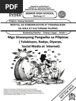 Sitwasyong Pangwika Sa Radyo, Balita, Telebisyon at Panayam | PDF