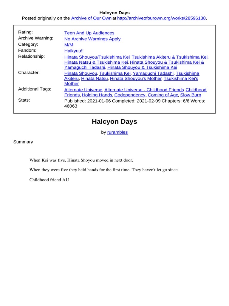 Halcyon Days | PDF