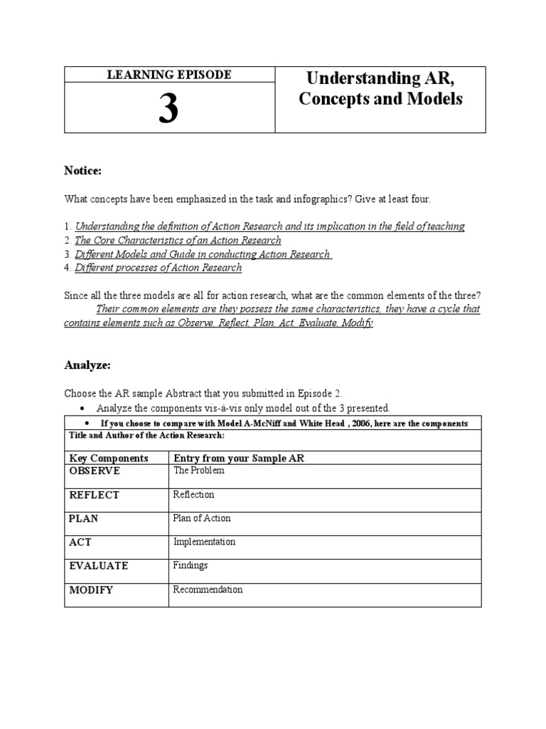 FS - 2 - Learning Episode 3 | PDF | Action Research | Teachers